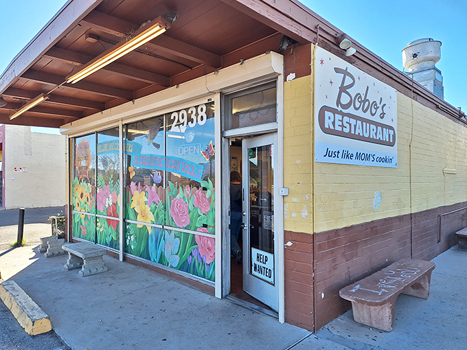 "Just like MOM's cookin'" promises the sign, and that's no empty boast. This humble exterior houses breakfast magic that's kept Tucsonans coming back for decades.