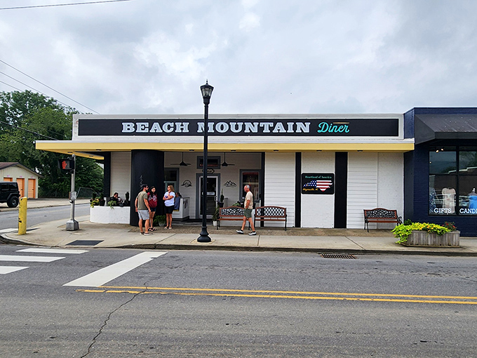The unassuming corner spot where breakfast dreams come true. Beach Mountain Diner's modest exterior belies the flavor explosions waiting inside.
