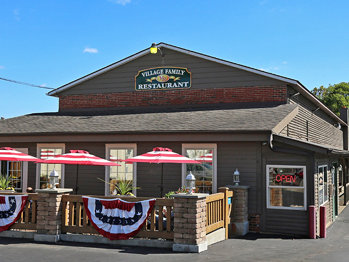 The unassuming exterior of Village Family Restaurant in Waynesville hides a treasure trove of comfort food classics that locals have cherished for years.