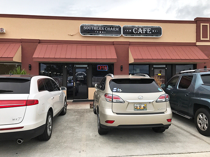 The unassuming exterior of Southern Charm Cafe proves once again that Florida's best breakfast spots often hide in plain sight, like culinary speakeasies waiting to be discovered.