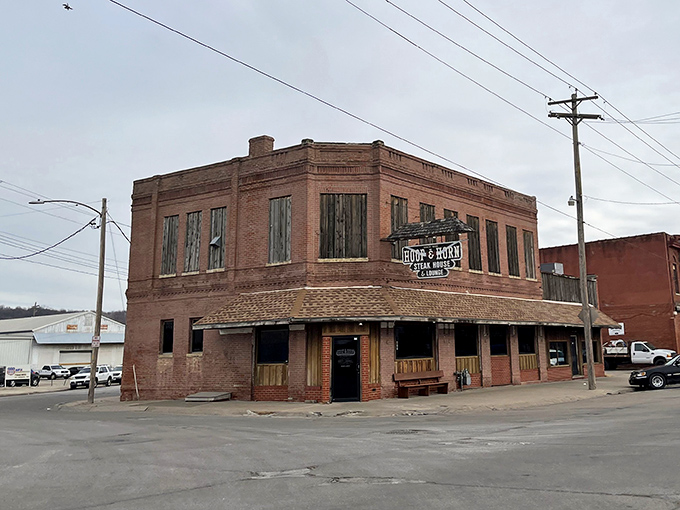 By day, this unassuming corner building might not scream "culinary destination," but locals know it houses some of Missouri's finest steaks.