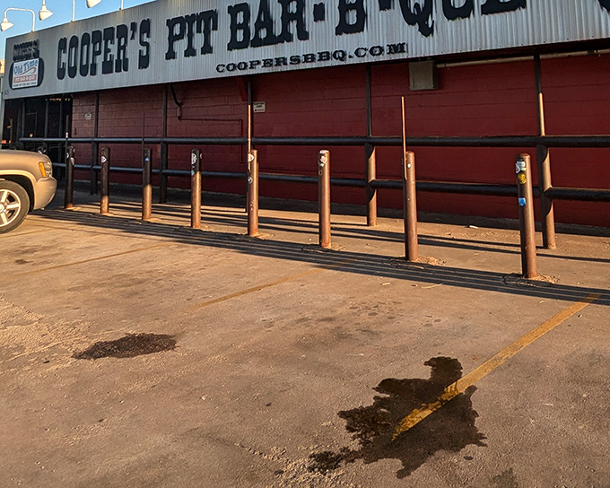 The corrugated metal exterior of Cooper's screams "authentic Texas" louder than a longhorn at a cattle auction. Home of the legendary Big Chop!
