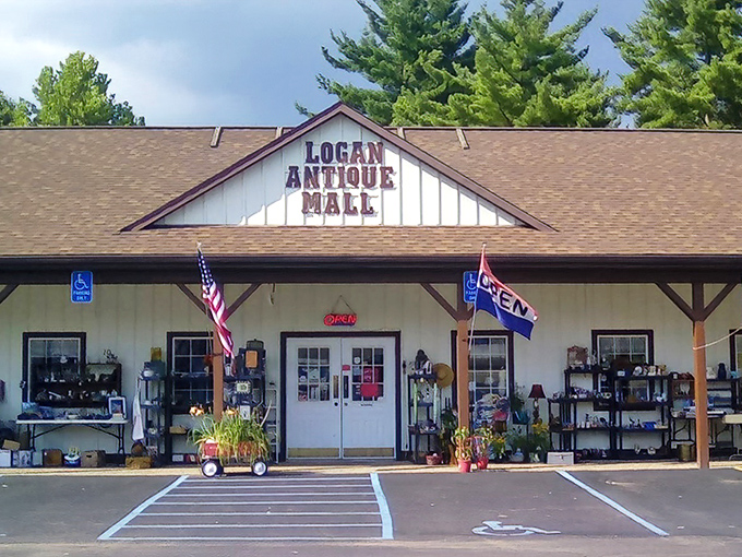 Small-town charm with big-time treasures! This rustic facade is like the cover of a fascinating book you can't wait to open.