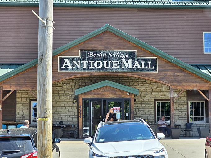 The rustic charm of Berlin Village Antique Mall's exterior promises treasures within&mdash;like a time capsule disguised as a building in Amish Country.