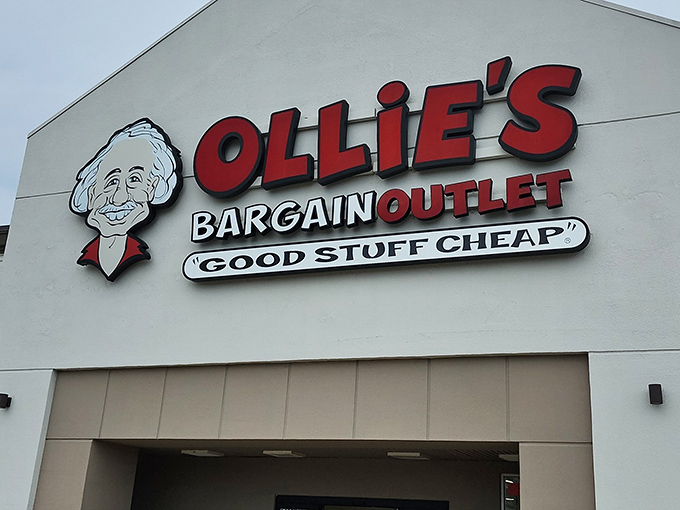 That cheerful mascot grin promises exactly what's written below - quality merchandise without the sticker shock.