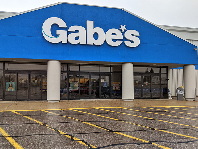 The iconic blue-fronted Gabe's welcomes bargain hunters with the promise of retail adventure &ndash; like a beacon of savings in the Ohio retail landscape.