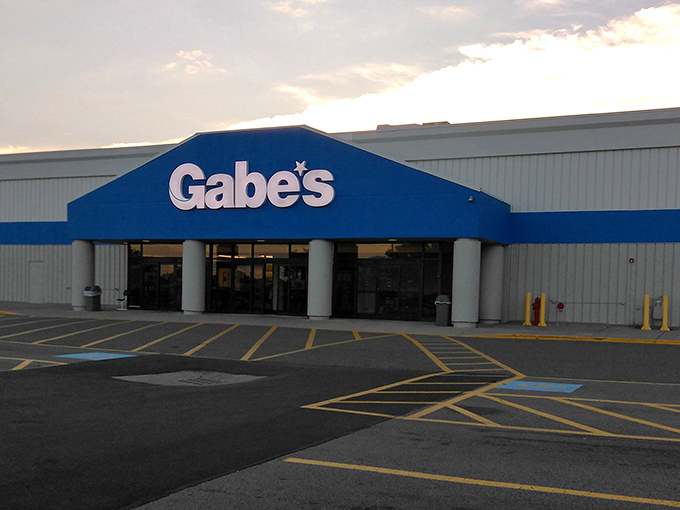 The iconic blue-fronted Gabe's welcomes bargain hunters with the promise of retail adventure &ndash; like a beacon of savings in the Ohio retail landscape.