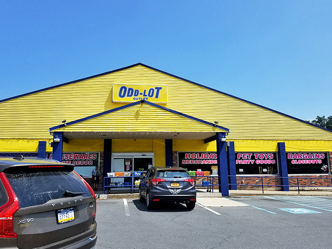 The unmistakable yellow beacon of bargain hunting in the Poconos. Like a giant banana saying, "Yes, your wallet is safe with me."