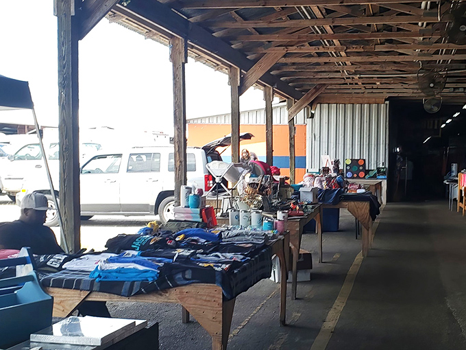 Outdoor vendors line the covered walkways, their tables a mosaic of possibilities where yesterday's forgotten items await their second chance at usefulness.