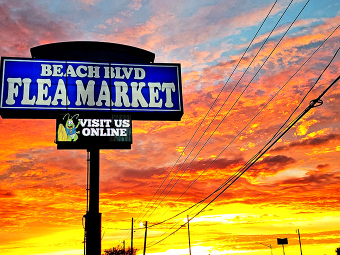 That iconic blue sign promises treasure hunts that would make pirates jealous of landlubbers.
