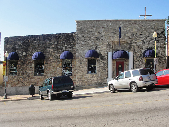 Sturdy stone walls and classic blue awnings give this flea market the gravitas of a museum but the welcoming vibe of your favorite aunt's house.