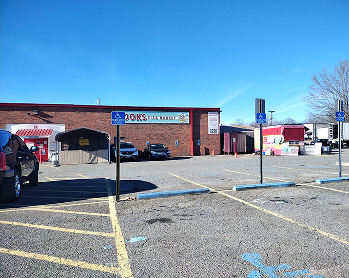 The unassuming brick exterior of Cooks Flea Market hides a labyrinth of wonders waiting to be discovered inside.
