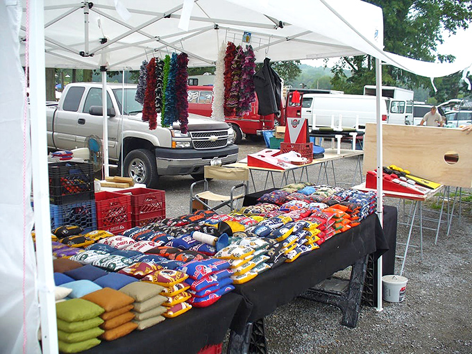 Treasure hunting paradise! From above, Rogers Flea Market resembles a small city dedicated to the art of the deal and discovery.