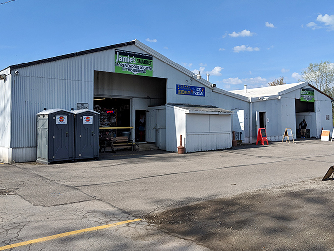 The unassuming entrance to Jamie's Flea Market belies the treasure trove within&mdash;like finding the door to Narnia behind your neighbor's garage.