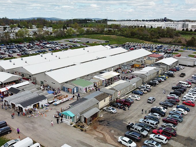 From above, Morning Sun Marketplace resembles a treasure hunter's paradise&mdash;acres of possibility where one person's castoffs become another's prized possessions.