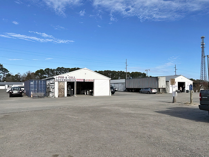 The unassuming exterior of Hudson's Surfside Flea Market proves that treasure hunting doesn't require fancy architecture&mdash;just an adventurous spirit and comfortable walking shoes.