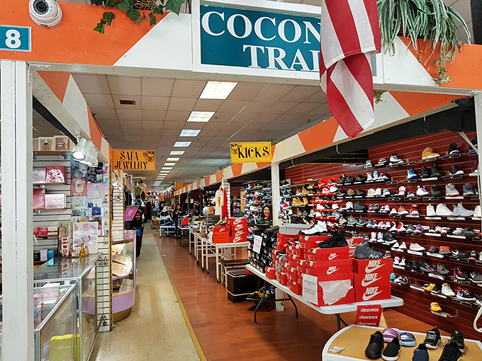 The corridor of possibilities stretches before you at Sunshine Flea Market, where every stall promises a new adventure and your wallet breathes a sigh of relief.