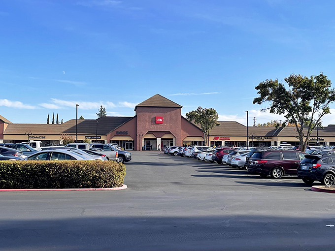 The retail promised land awaits! Vacaville Premium Outlets stands ready to transform your wallet's anxiety into shopping euphoria under that perfect California sky.