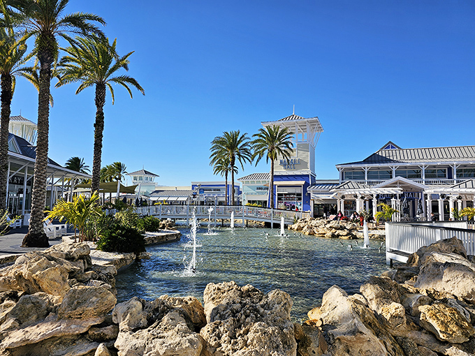Paradise isn't always a beach&mdash;sometimes it's a pristine shopping center with palm trees, water features, and discounts that'll make your wallet smile.