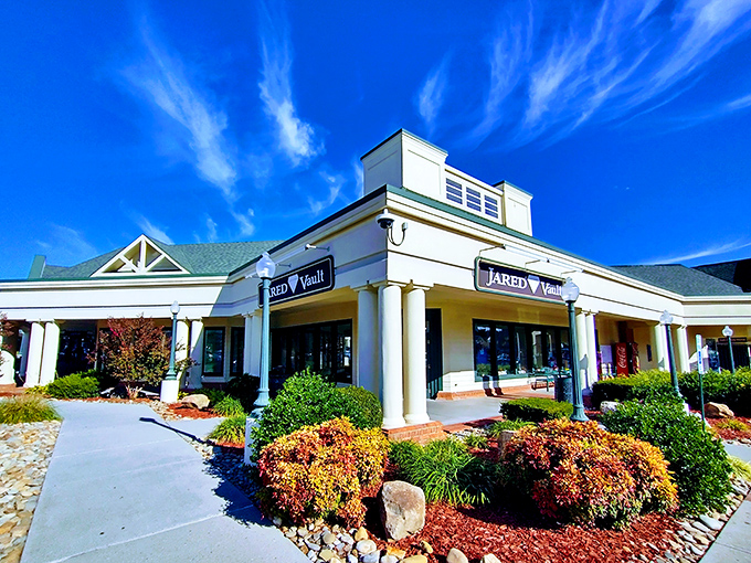 The colonial-style architecture of Tanger Outlets gives it a touch of Southern charm that most concrete shopping mazes couldn't dream of achieving.