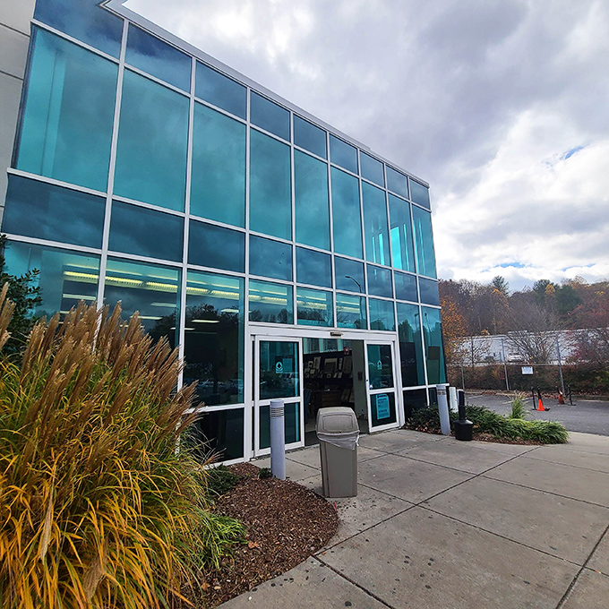 Like a secondhand cathedral, the Goodwill Outlet's impressive exterior belies the beautiful chaos that awaits inside. Architectural elegance meets thrifting paradise.