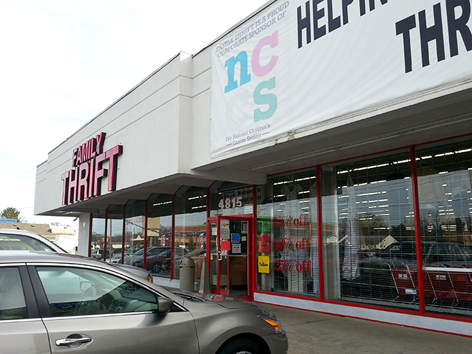 The unassuming exterior of Family Thrift belies the treasure trove within. Like a secondhand Narnia, this Columbus landmark beckons bargain hunters daily.