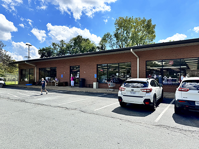 The unassuming brick exterior belies the treasure trove within—like finding a gourmet meal at a gas station, the surprises await inside.
