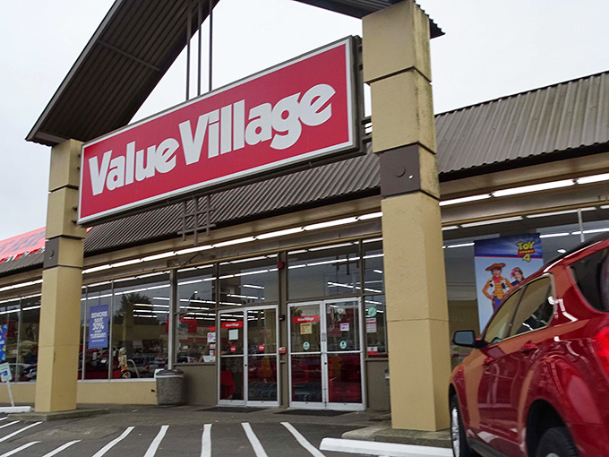 Where thrift dreams come true! Value Village's welcoming entrance promises treasure hunting adventures that won't break the bank.
