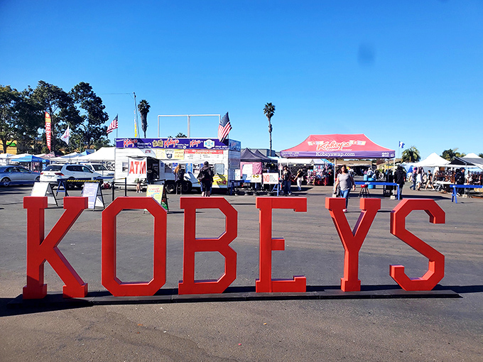 Treasure hunting begins at dawn! Vendors set up their wares under the perfect San Diego sky, where one person's castoffs become another's prized possessions.