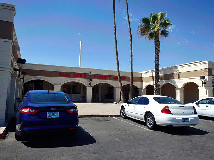 The unassuming storefront that houses Arizona's best-kept secret for bargain hunters seeking retail redemption.