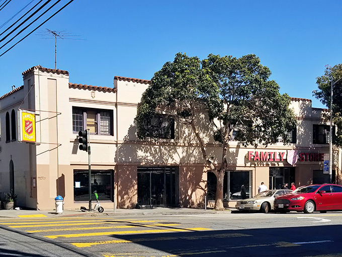 That classic stucco facade holds treasures that would make any bargain hunter's heart skip a beat.