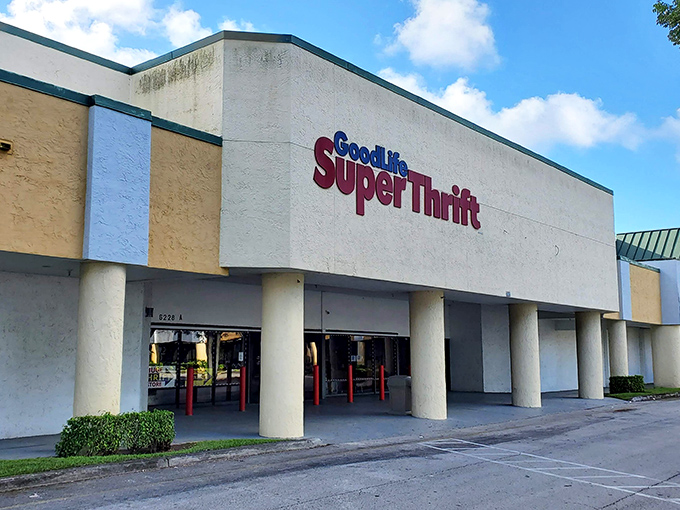 The unassuming exterior of GoodLife SuperThrift belies the wonderland of treasures waiting inside. Like a retail TARDIS, it's bigger on the inside.