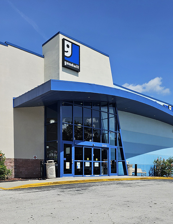 That smiling "g" logo isn't just branding&mdash;it's a promise of the treasures waiting inside this thrifter's wonderland.