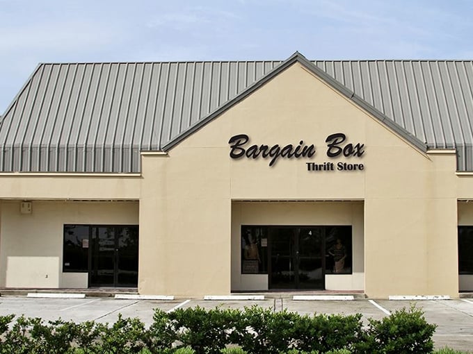 The unassuming exterior of Bargain Box belies the wonderland within&mdash;like finding a treasure chest disguised as an ordinary box in Naples' retail landscape.