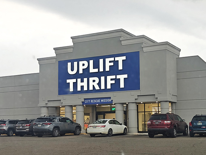 That bold blue sign isn't just announcing a store &ndash; it's declaring your wallet's new best friend has arrived.