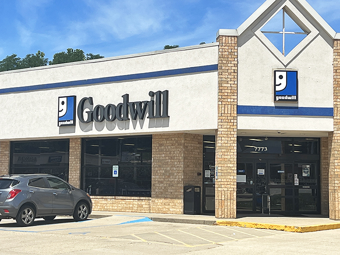 The unassuming exterior of Ohio Valley Goodwill in Woodlawn hides a treasure trove within. Like finding a five-star restaurant in a strip mall, prepare to be pleasantly surprised.