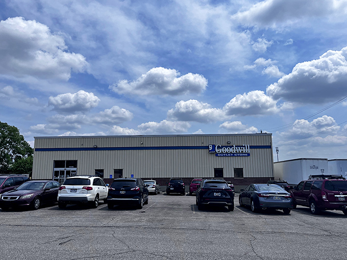 The unassuming exterior hides a treasure hunter's paradise. Like finding the entrance to Narnia, but instead of a wardrobe, it's a warehouse of possibilities.