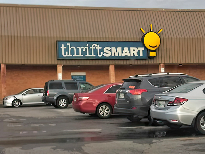 ThriftSmart's cheerful yellow lightbulb logo isn't just cute branding&mdash;it's the perfect symbol for the "aha!" moments waiting inside this Nashville treasure trove.