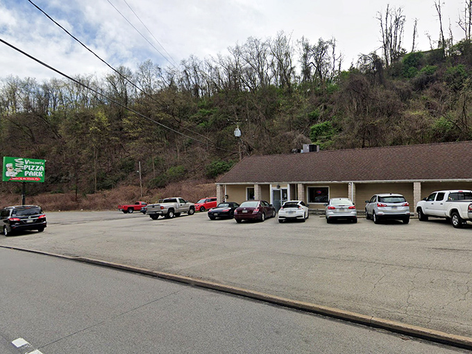 The unassuming exterior of Vincent's Pizza Park might fool you, but that packed parking lot tells the real story. Pizza pilgrims know where to find salvation.