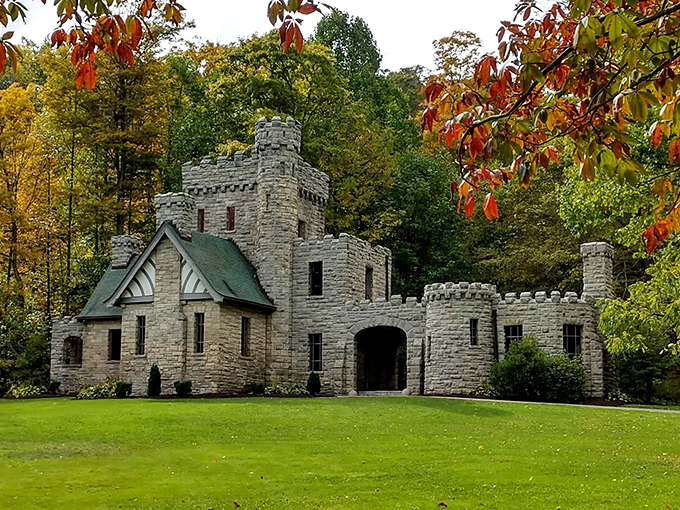 Straight out of a fairy tale, Squire's Castle stands proudly among autumn foliage, its stone turrets and walls defying time and expectations in northeast Ohio.