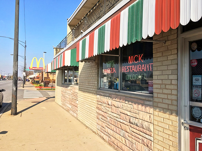 The Italian flag awning isn't subtle, but neither is Chicago's love for this South Side institution. McDonald's next door knows who the real neighborhood star is.