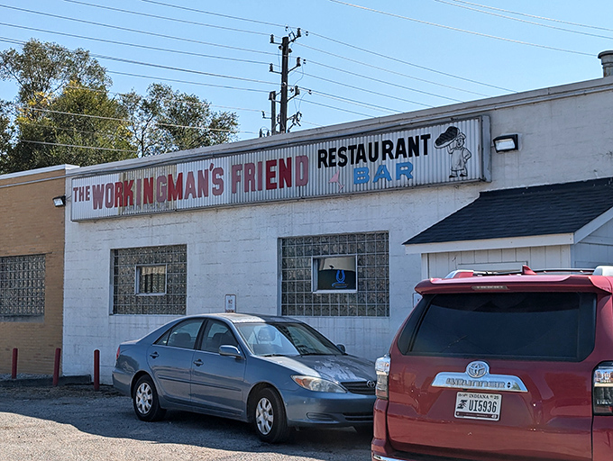 The unassuming exterior of The Workingman's Friend stands as Indianapolis's version of a culinary speakeasy – you'd never guess what burger magic awaits inside.