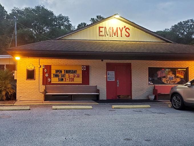 Emmy's modest exterior belies the culinary treasures within. That red door might as well be a portal to German-American comfort food heaven.