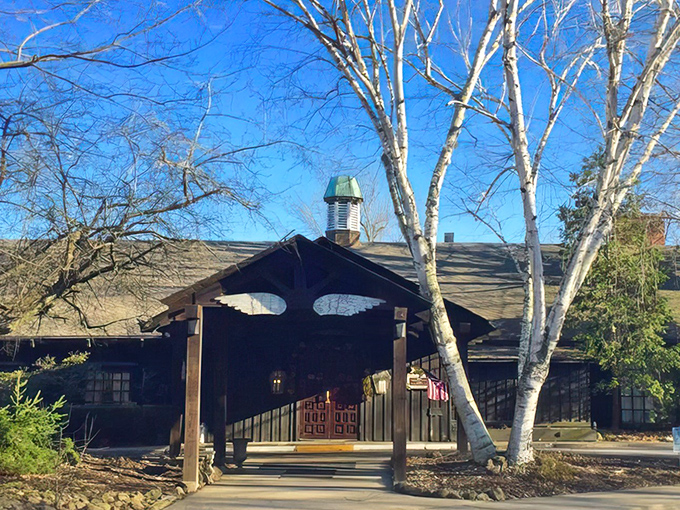 The approach to culinary paradise isn't always paved with gold—sometimes it's carpeted with autumn leaves and rustic charm instead.