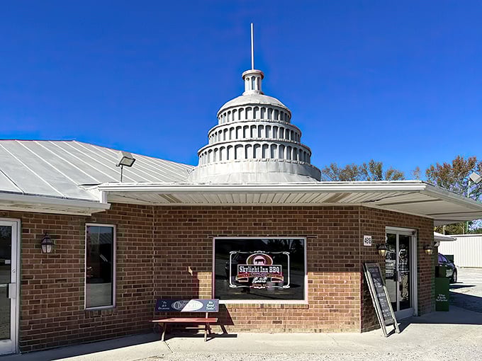That silver dome isn't compensating for anything&mdash;it's announcing to the world that barbecue royalty resides in this humble brick building in Ayden.