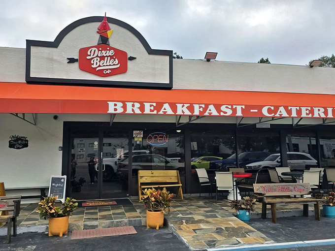 That bright orange awning isn't just for show&mdash;it's nature's way of saying "Breakfast served here. Life-changing pancakes inside."