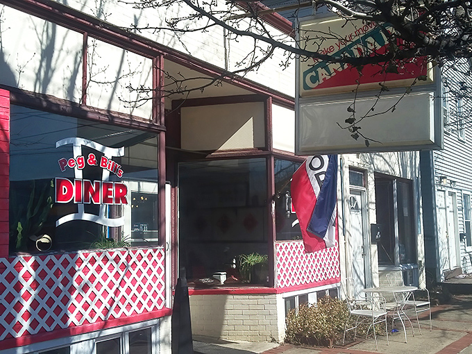 The classic red and white lattice exterior of Peg & Bill's isn't trying to be retro-cool&mdash;it's the real deal, a genuine roadside treasure in Cogan Station.