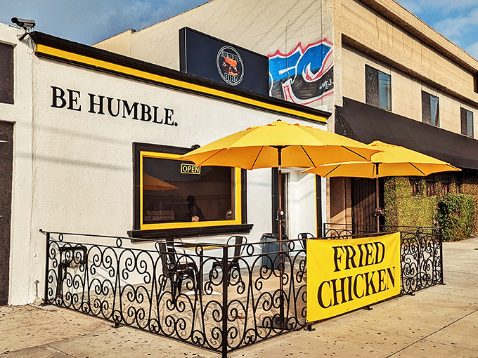 The storefront says it all: "BE HUMBLE." But after tasting this chicken, you'll want to shout from the rooftops.