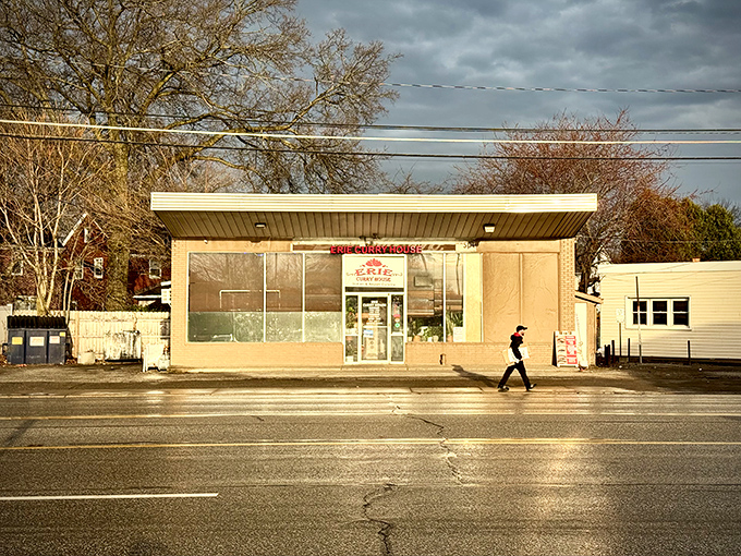 The unassuming exterior of Erie Curry House stands like a culinary secret waiting to be discovered, proving that extraordinary flavors often hide in plain sight.