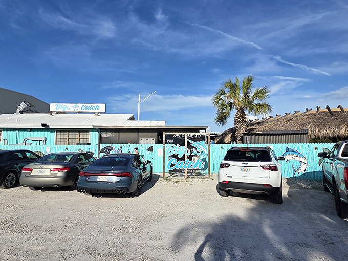 The turquoise facade of The Big Catch isn't trying to hide &ndash; it's proudly announcing that Florida seafood magic happens here, no reservations about reservations.